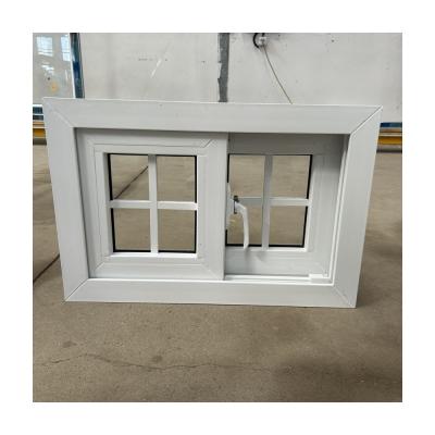 China Custom Glass Windows Upvc Vinyl Single Double Glazed Sliding Pvc Windows With Grills for sale