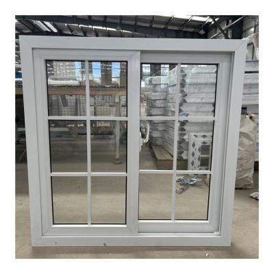 China Protect Home Office Anti Burglar UPVC Double Glazed Sliding Windows for sale