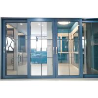 China  Aluminum Grills Exterior 4 Panels Double Glazed Sliding Doors For Balcony for sale