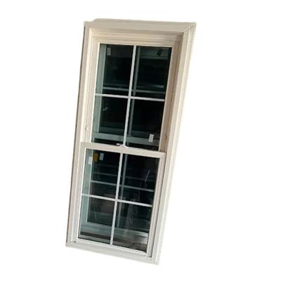 China Single Double Glaze 30x48 UPVC PVC Single Hung Vinyl Window for sale