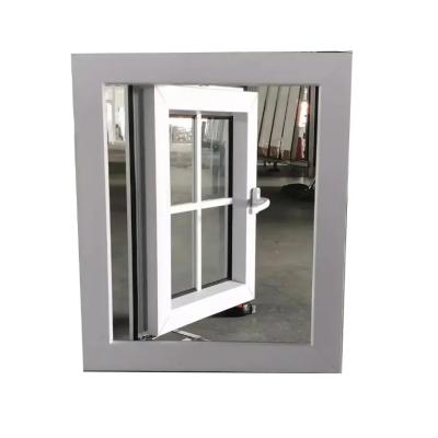 China Standard UPVC PVC Glass Casement windows Soundproof Grill Design with Screens for sale
