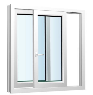 China Fast White PVC Sliding Window In Open Type Horizontal Sliding for sale