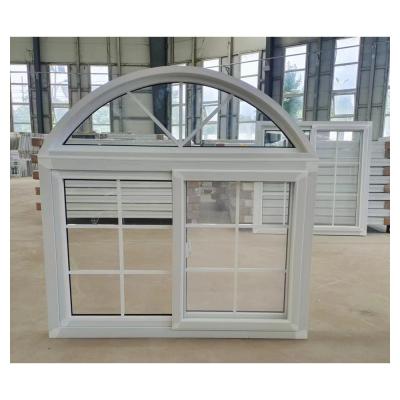China Chinese Top Hardware UPVC Sliding Windows Custom Grill Design With Mosquito Net for sale