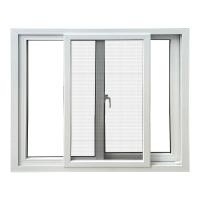 China Single UPVC Sliding Window And Door Air Circulation With Plastic Grill for sale