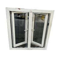 China Silver / White / Gray PVC House Glass Casement Windows For Hurricane Impact Frame Color White for sale