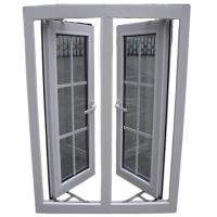 China Modern Design UPVC Casement Windows With Tempered Glass And Chinese Top Hardware for sale
