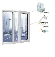 China Waterproof Pvc Double Glass Casement Window Plastic Patio French Casement Swing Window for sale