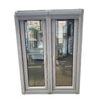 China High Weather Resistance 60 PVC Series Glass Casement Windows With Mosquito Net for sale