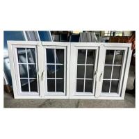 China Home Security PVC Plastic House Hurricane Proof UPVC Tinted Glass Impact Casement Windows for sale