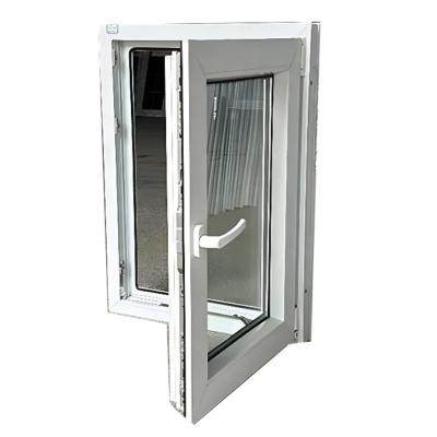 China 60 Series PVC UPVC Hurricane Impact Casement Windows With Window Screen for sale