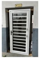 China Aluminum Glass Shutter Door Openable Plantation Louver Ventilation Grille Door And Window for sale