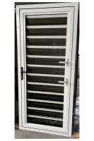 China Aluminum Glass Shutter Door Openable Plantation Louver Ventilation Grille Door And Window for sale