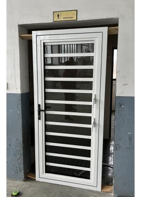 China Customized Jalousie Aluminum Frame Tempered Glass Louver Adjustable Louver With Security Bar Outside Shutters Doors for sale