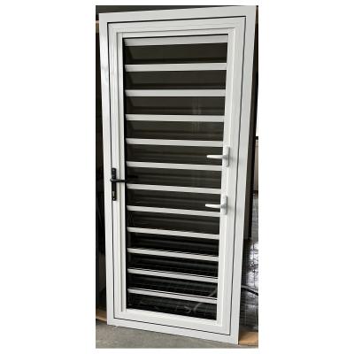 China Aluminum Glass Shutter Door Openable Plantation Louver Ventilation Grille Door And Window for sale