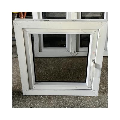 China European UPVC Double Glazing Swing Casement Window 26*26 Inch Sizes Customizable PVC Window for sale