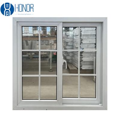 China Soundproof Impact Proof 36*36 Pvc Upvc Sliding Windows White For House for sale