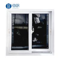 China Customized Size PVC Slide Window UPVC Double Glazed 3*3/4*4 Sizes With Grill Mosquito Mesh for sale