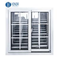 China China Sliding UPVC Window with Grill Design and Mosquito Net for sale