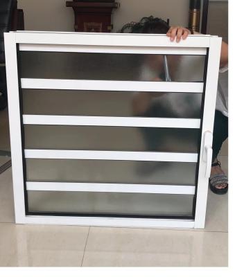 China Tempered Glass Blade Aluminium Louver Invisible Window Aluminum Jalousie for sale