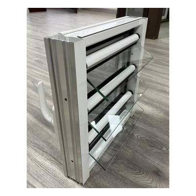 China Customizable Aluminum Glass Louver Window with Adjustable Ventilation for sale