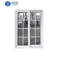 China PVC Sliding Window with Tempered Glass and Mosquito Net for sale