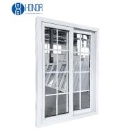 China Security Conventional UPVC Sliding Windows Ultra-Smooth 80mm UPVC Slider Window With Fly Screen Fiberglass for sale