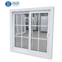China Security Conventional UPVC Sliding Windows Ultra-Smooth 80mm UPVC Slider Window With Fly Screen Fiberglass for sale