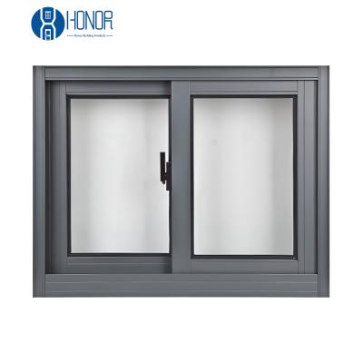 China Commercial Grade Thermal Break Aluminum Sliding Window for Restaurant Kitchen with Double Glazed Laminated Glass for sale