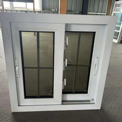 China Factory Price High Security Plastic Sliding Windows Horizontal Pvc Sliding Glass Window For Home for sale