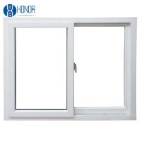 China Commercial Grade PVC and UPVC Sliding Glass Window for Kitchen and Restaurant with Flyscreen and Customization for sale