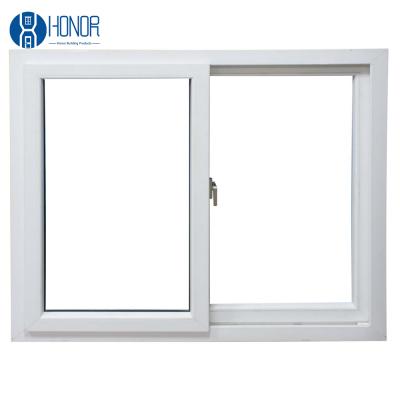 China Factory Direct PVC UPVC Sliding Glass Window with Laminated Glass Mosquito Net for Kitchen Restaurant Durable Plastic Steel for sale