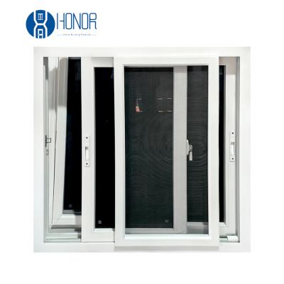 China 2025 Professional Custom Clearview PVC/UPVC Sliding Glass Window with Mosquito Net & Durable Plastic Steel for Villa Balcony for sale