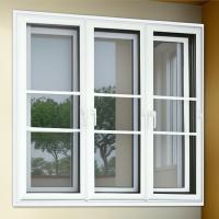 China Pvc Plastic Sliding Windows Commercial Single Double Glass Slide Windows With Net for sale
