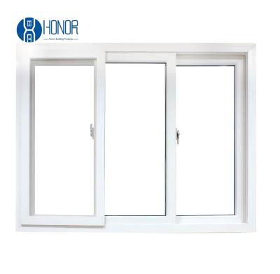 China Honor Energy Efficient & Soundproof UPVC/PVC Sliding Window with Low E Glass & Thermal Break for Home, Houses & Kitchen for sale