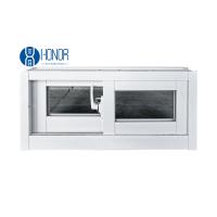 China Commercial Grade PVC and UPVC Sliding Glass Window for Kitchen and Restaurant with Flyscreen and Customization for sale