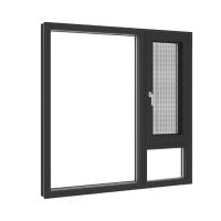 China Commercial Grade Modern Aluminum Casement Window Double Glazed Laminated Tempered for Restaurant Kitchen Entry for Commercial for sale
