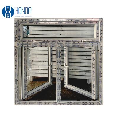 China Factory Customization Standard Design PVC UPVC Casement Windows Single Double Swing PVC Casement Window for sale