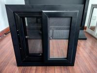 China Black Color Frame Plastic Window Design Pvc Upvc Sliding Glass windows for sale