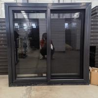 China Black Color Frame Plastic Window Design Pvc Upvc Sliding Glass windows for sale
