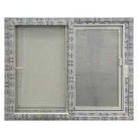 China Double Glazed Impact  PVC Vinyl House Window With Blinds Inside Glass Sliding Window for sale