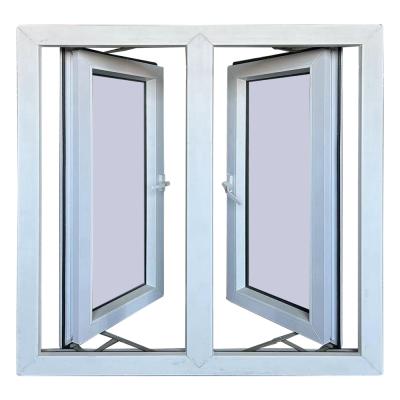 China Standard Latest Design UPVC PVC Casement Window UPVC Plastic Casement Glass Windows with Window Screen for sale