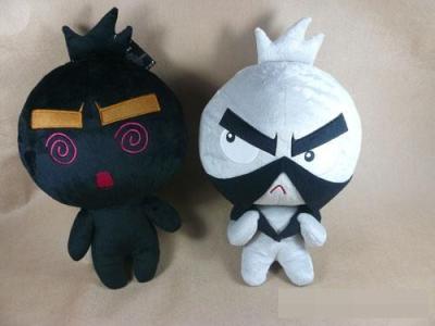 China Stuffed Plush Toy Cartoon Character B-GO 30cm White Black Soft Fabric for sale