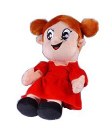 China Electronic Plush Toy Laughing Sister Doll 30cm Sound Activated Interactive Gift for sale