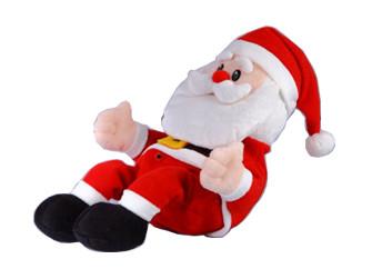 China Electronic Plush Santa Doll Laughing Out Loud 30cm Christmas Buddy Toy for sale