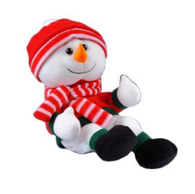 China Electronic Plush Snowman Doll Laughing Out Loud Xmasbuddy 30cm for sale