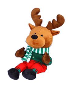 China Electronic Plush Deer Toy Laughing Out Loud 30cm Christmas Buddy Doll for sale