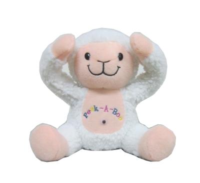 China Electronic Peek a Boo Sheep Plush Toy with Sound and Motion 30cm for sale