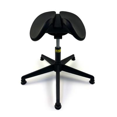 China Anti Static Black PU Office Chair Customized Logo Office Lab Chairs With Wheels for sale