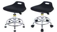 China Black Polyurethane PU Leather Seat Esd Cleanroom Chair Student Laboratory Antistatic Swivel Office for sale