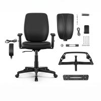 China Modern PU Office Chair with 360-Degree Rotation Lumbar Support and Adjustable Armrests for sale